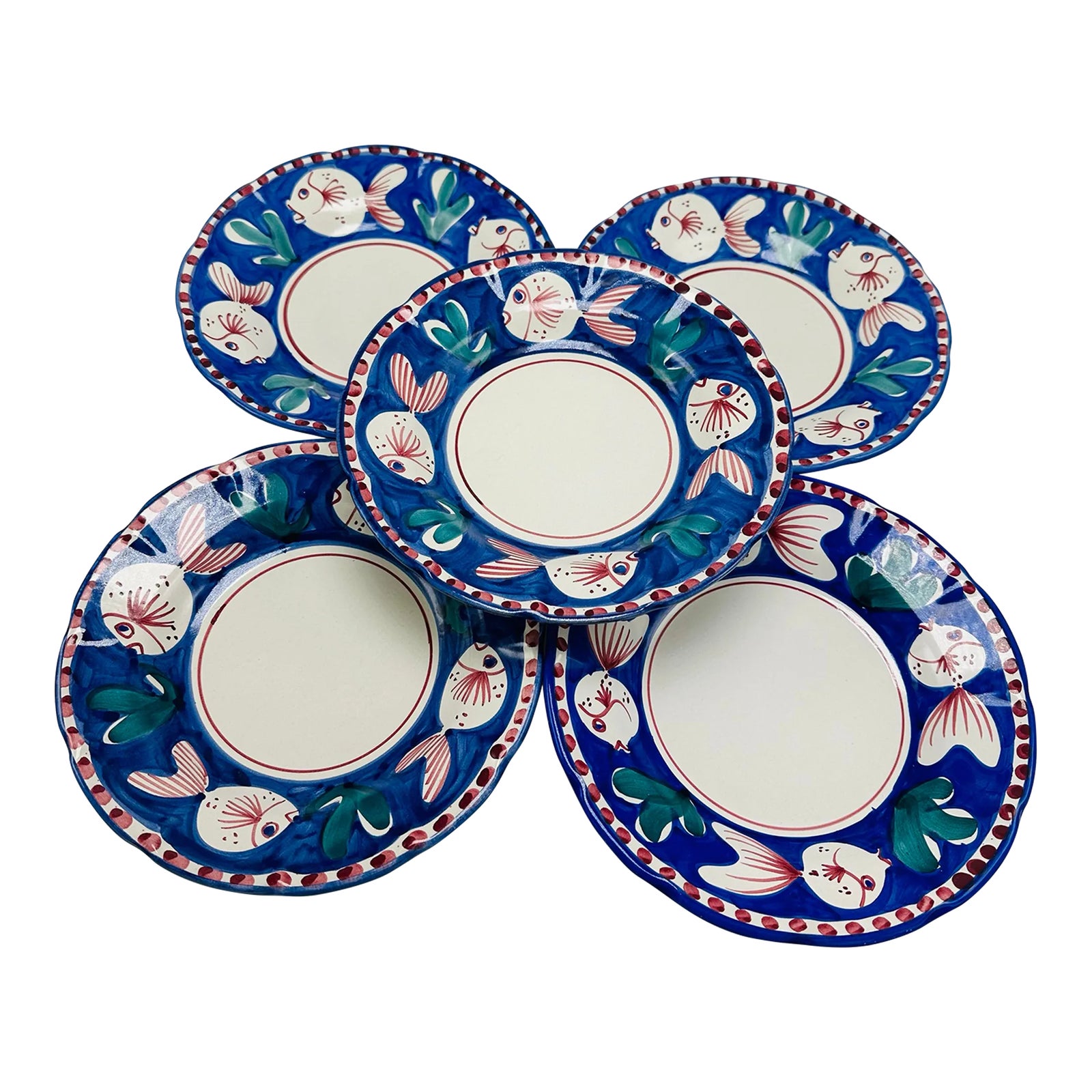 Decorative Italian Plates, Set of 5 | Chairish
