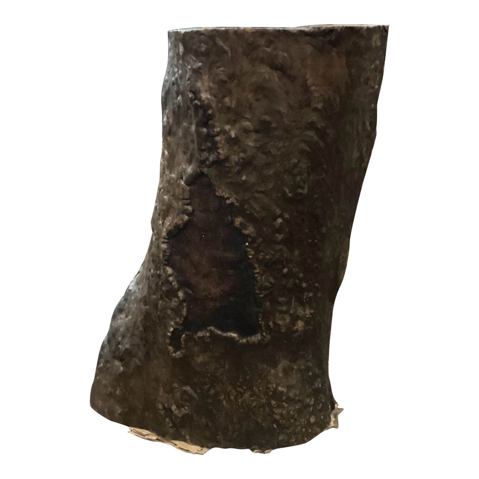 Late 20th Century Raw Wood Tree Stump Vessel From the Phillipines ...