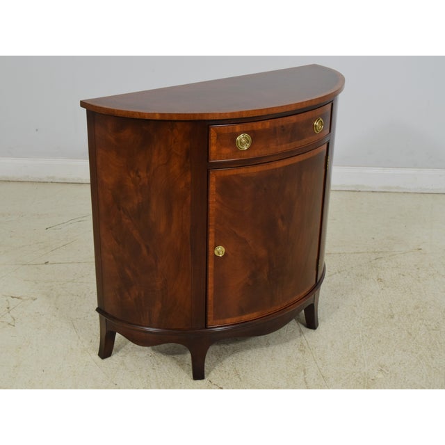 Henkel Harris Demilune Shape Mahogany Console Cabinet | Chairish