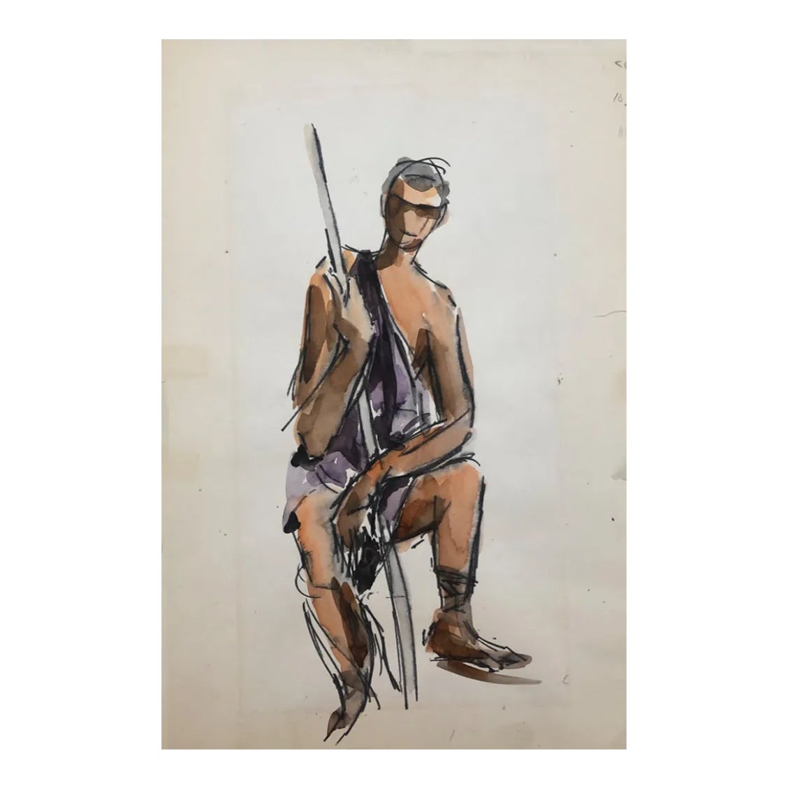 1950s Stanley Brodey Male Figure in Toga | Chairish