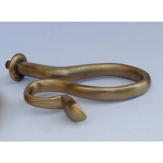 C.1990's Large German Bronze Serpentine Tieback | Chairish