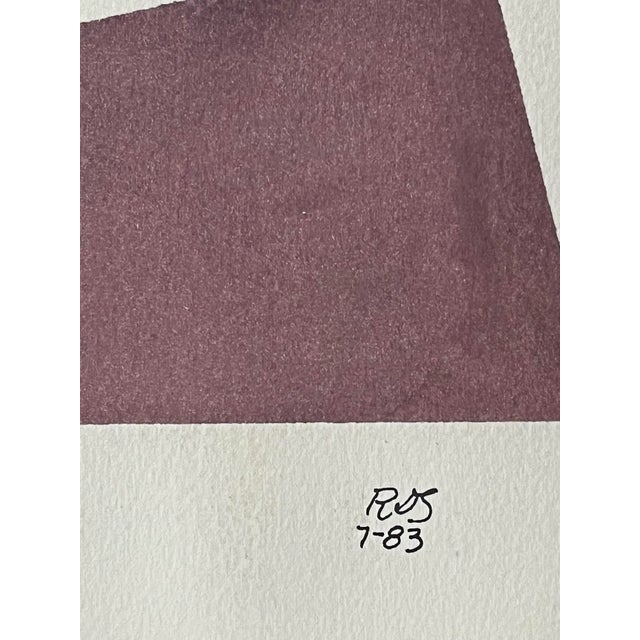 Vintage Abstract Figural Watercolor Painting by Roger Stokes 22" X 32 ...