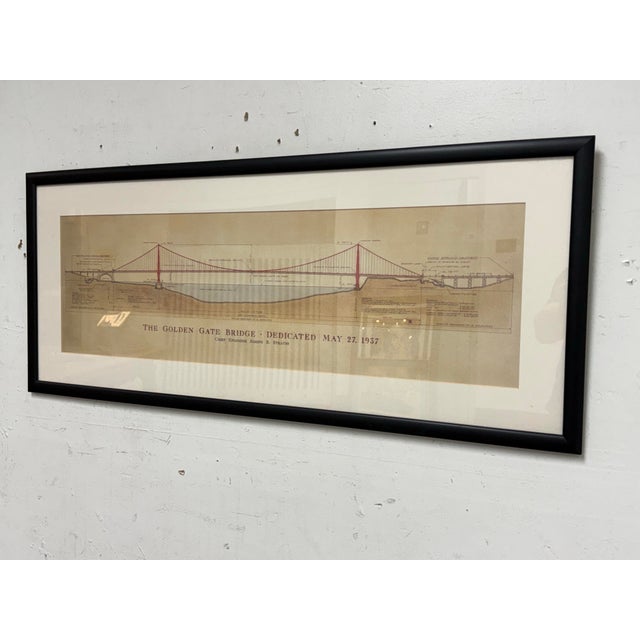 Craig S. Holmes Golden Gate Bridge Architectural Print | Chairish