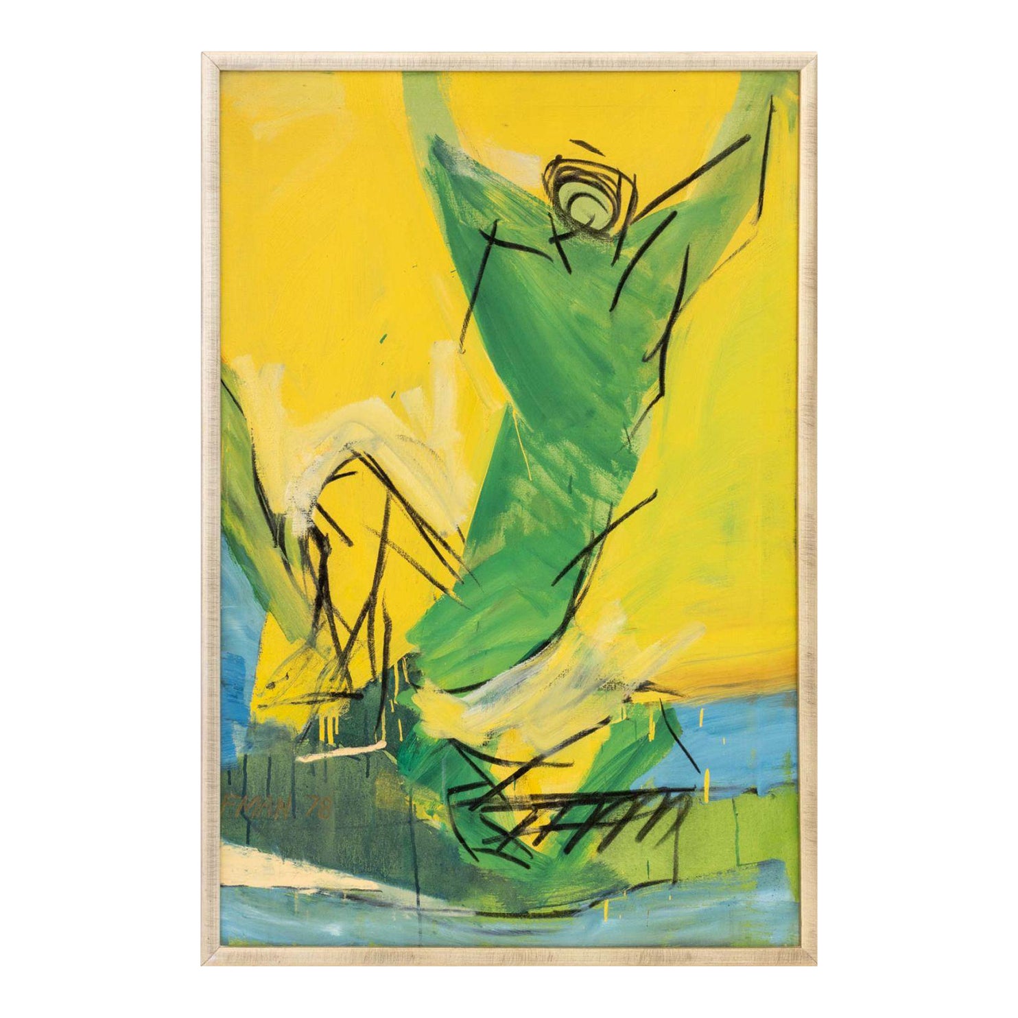 Ellen Hoffman Untitled Oil on Canvas, 1978 | Chairish