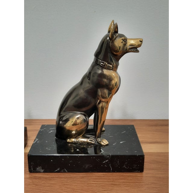 1930s Art Deco Figural Bookends Doberman Dogs by Jamar - a Pair | Chairish
