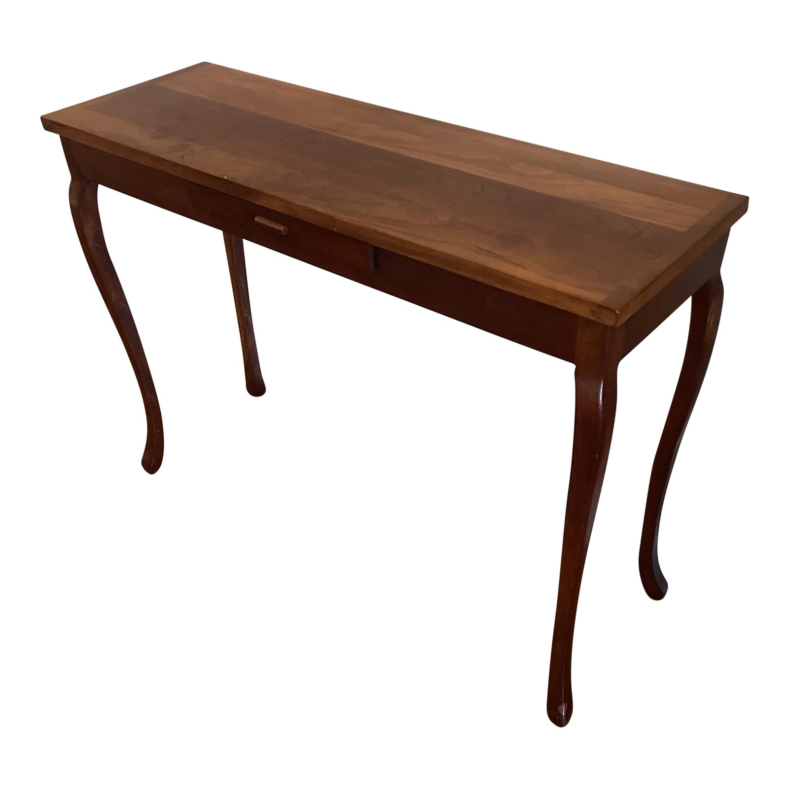 Custom Made Cherry Console Sofa Table | Chairish