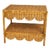 Scalloped Wicker Coffee Table, 36" | Chairish