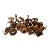 Various Set of 18 Carved Wood Animal Napkin Rings | Chairish