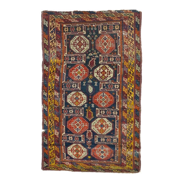 Antique Kuba Rug 3'9'' x 6'3'' | Chairish