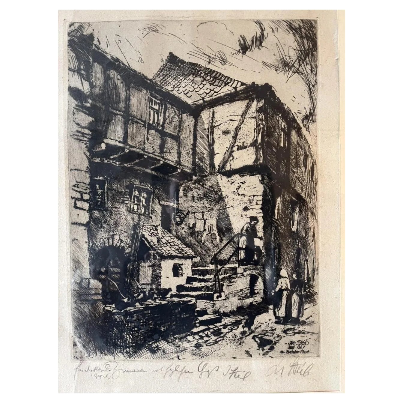 Josef Steib, Aus Beilstein, 1927, Etching | Chairish