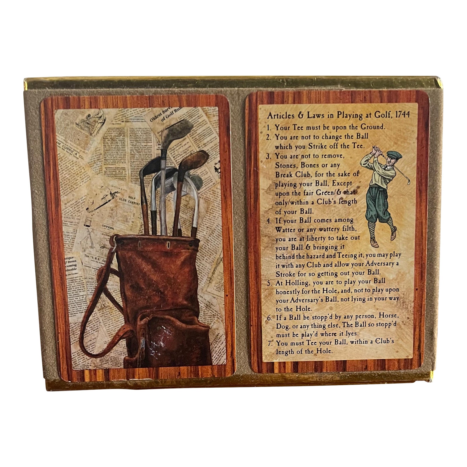 Vintage Golf Playing Cards | Chairish