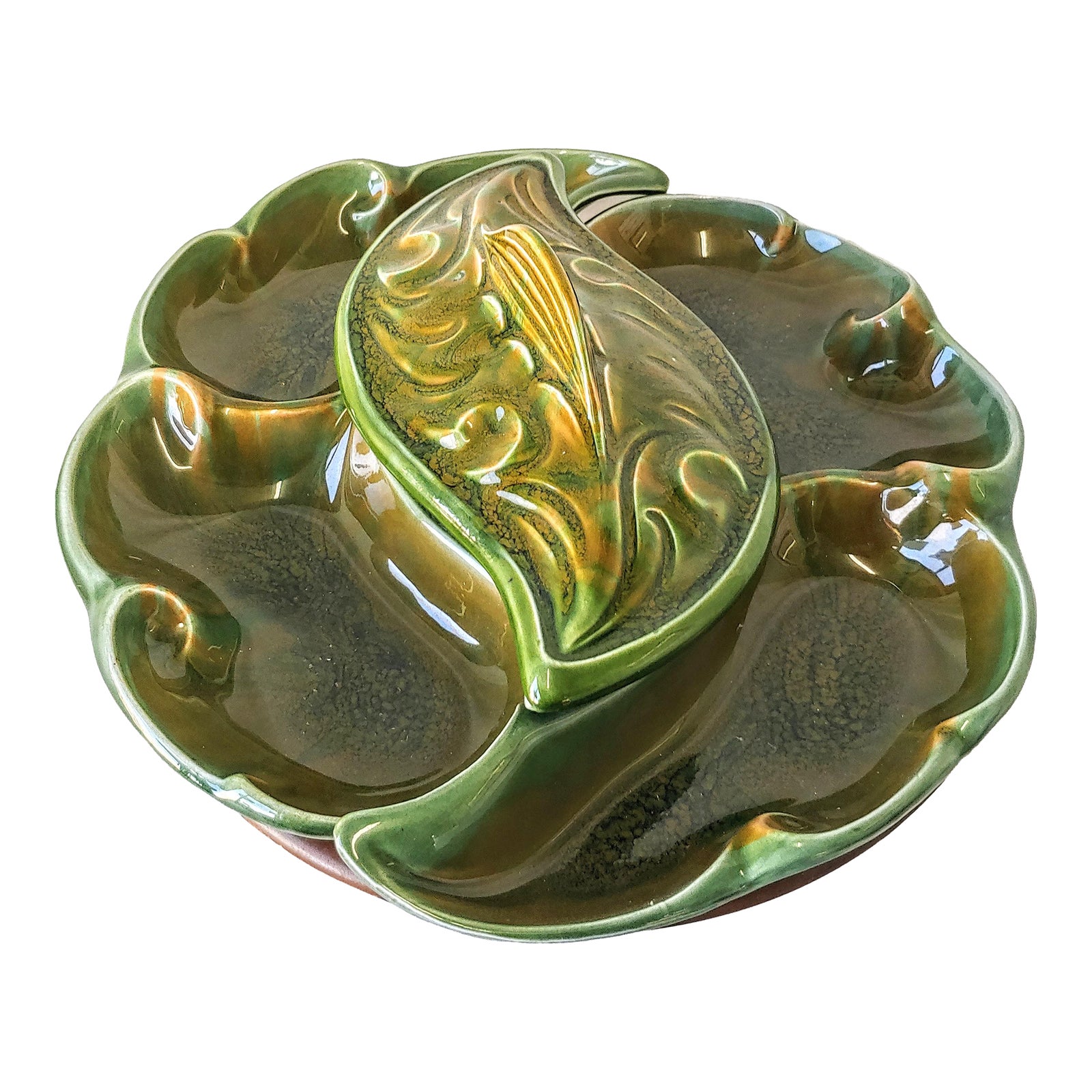 Ccil Style Lazy Susan Serving Dishes - Set of 4 | Chairish