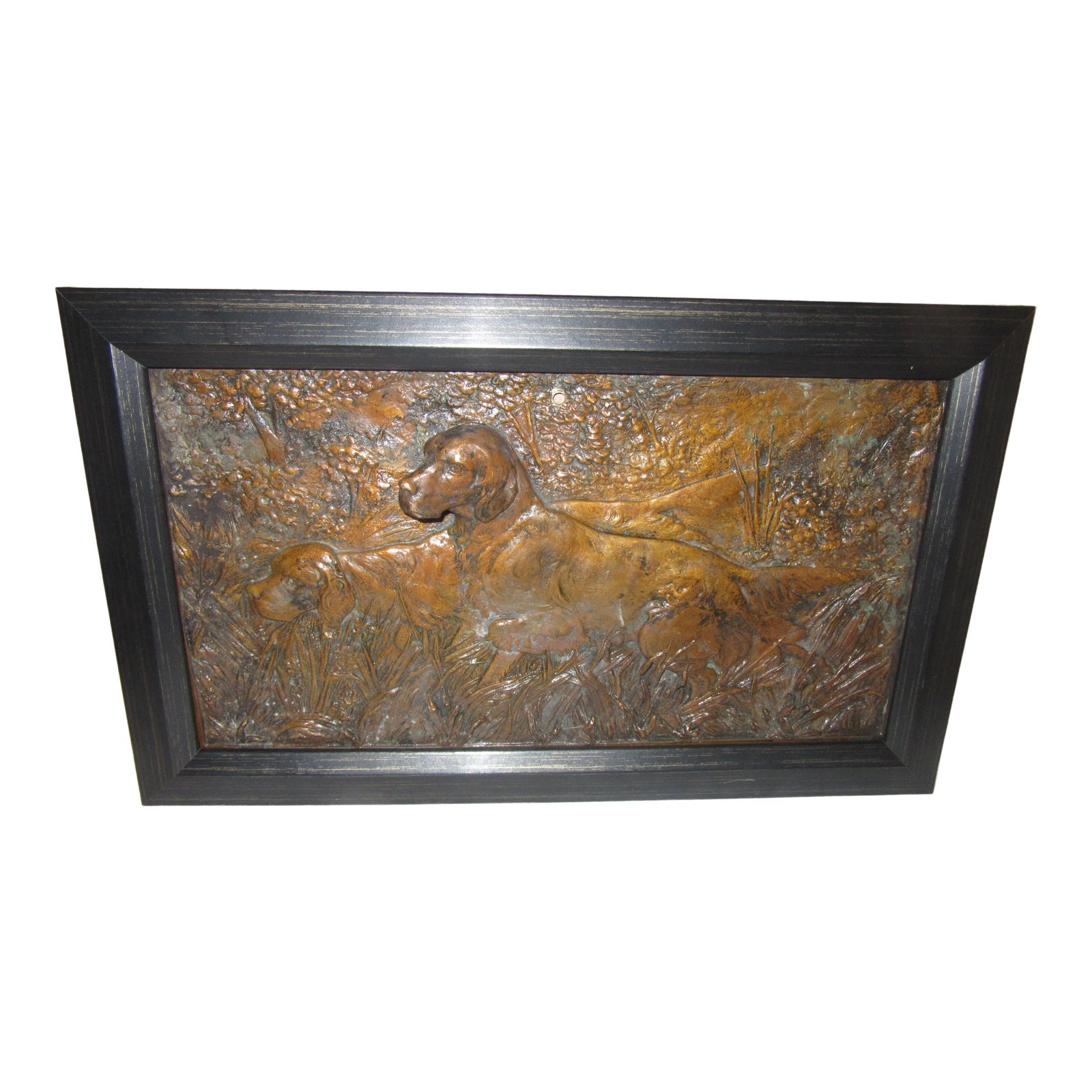 Early 20th Century Antique Fritz Diller Dog Hunting Scene Signed Large ...