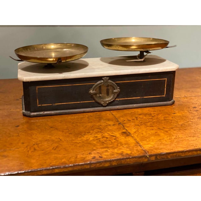 Late 19th Century Napoleon III Marble Balance Scale | Chairish