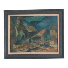 Robert Simon, Autumn Landscape at Villiers-Sur-Morin, 1935, Oil on ...