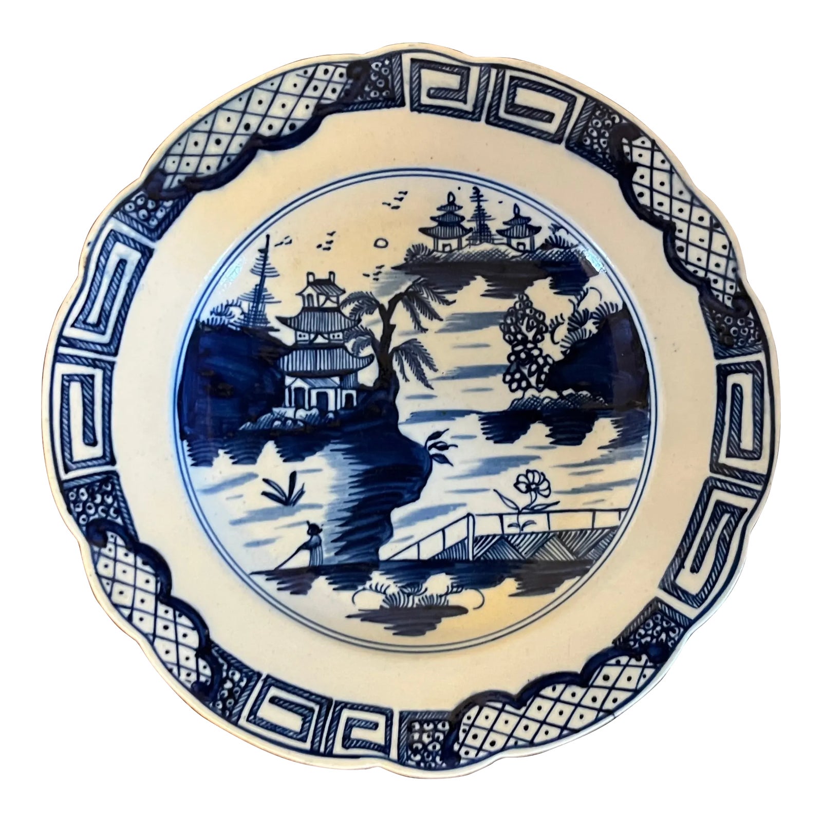 Antique 18th Century English George III Caughley Blue and White ...