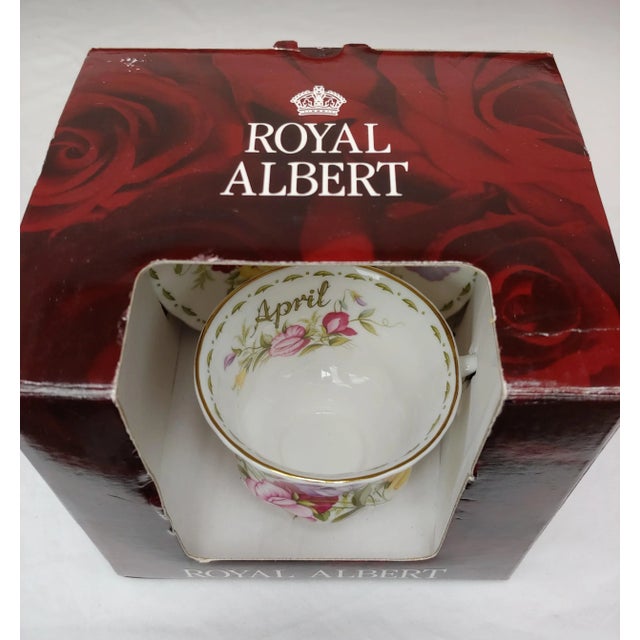 Vintage Royal Albert April Birthday Cup and Saucer | Chairish