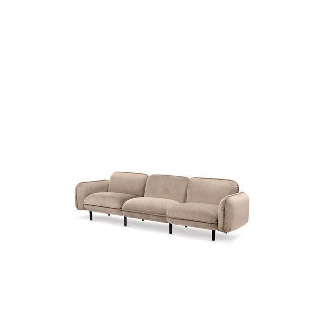 Bean 3 Seater Sofa in Beige Velour from Emko Chairish