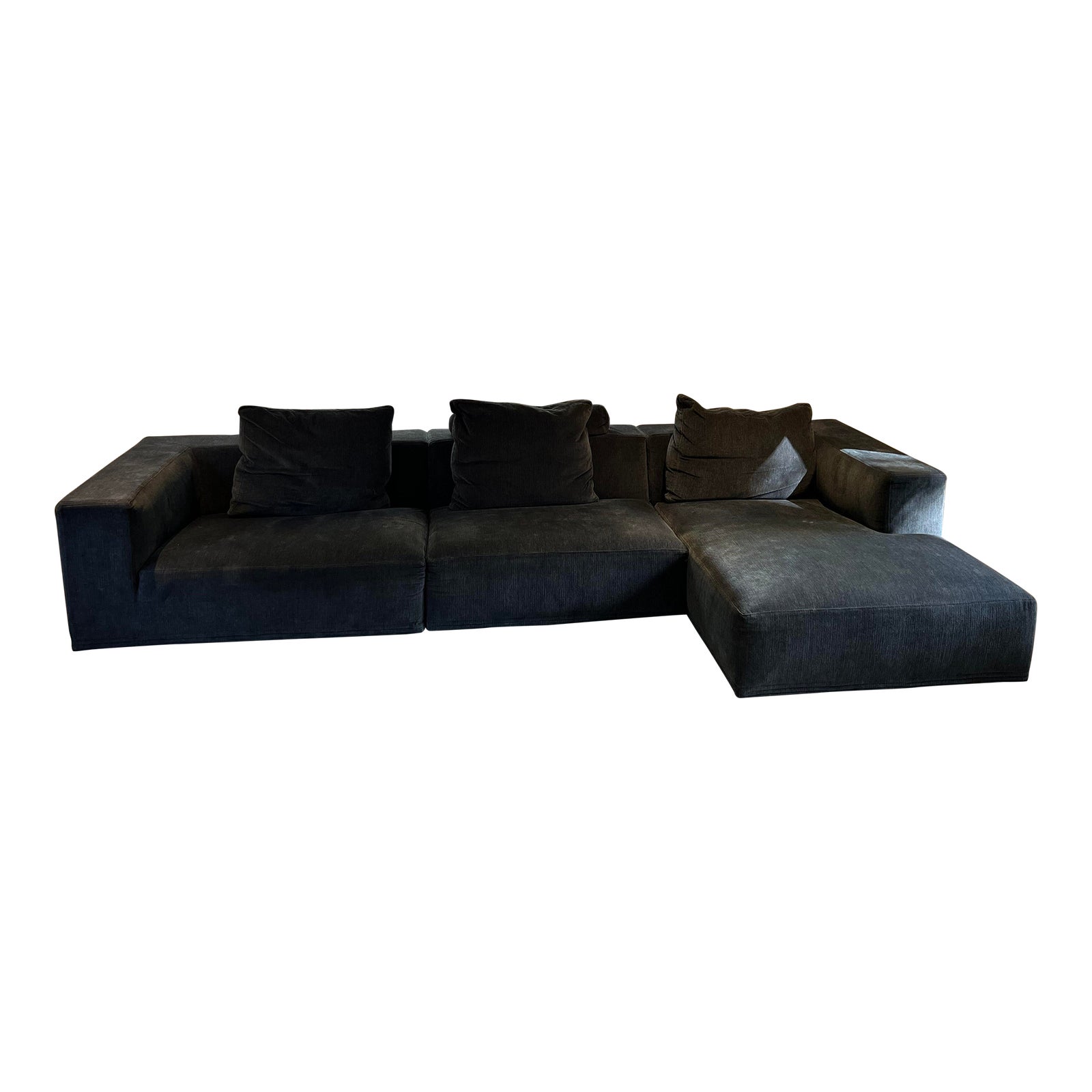 Eilersen Baseline Sectional, Navy | Chairish