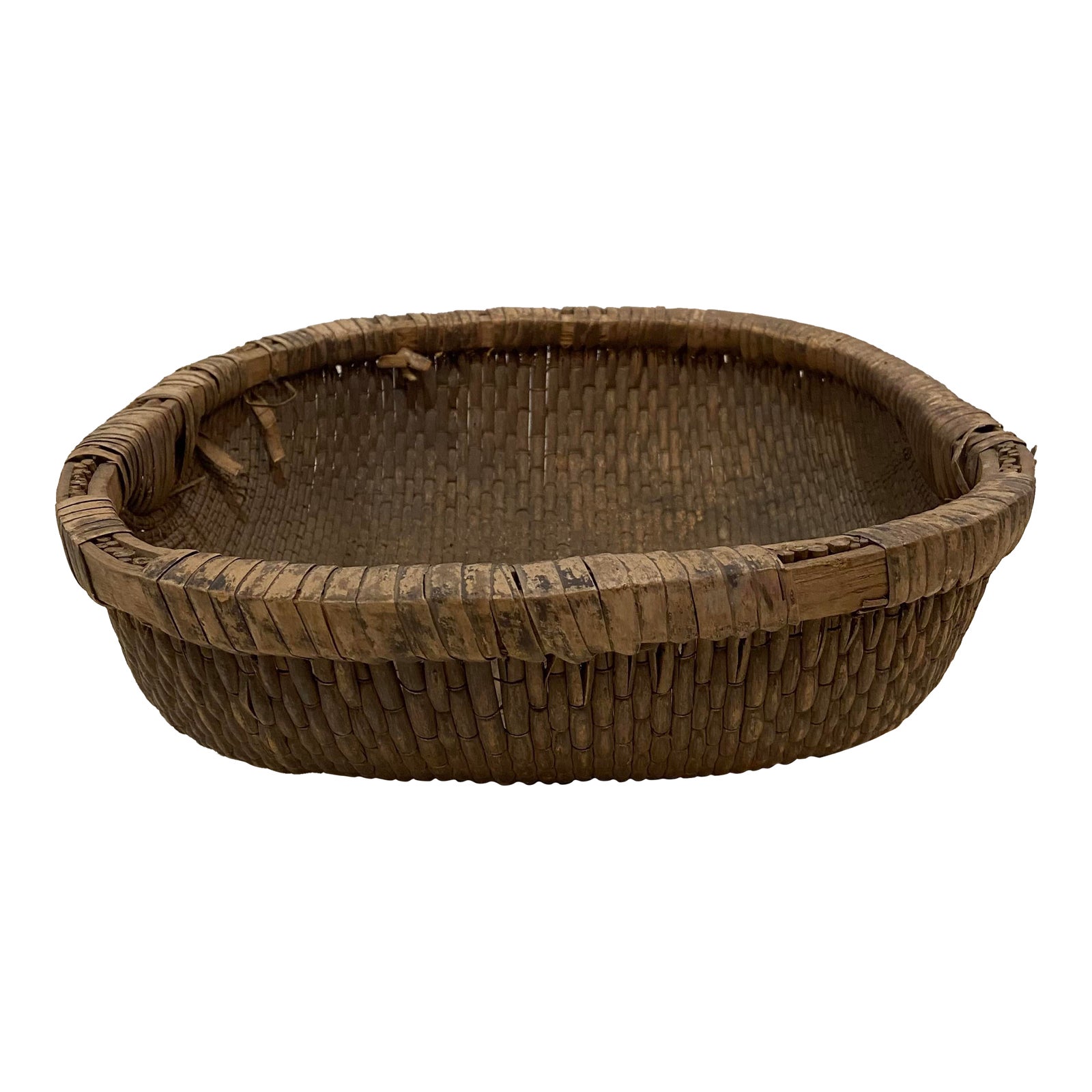19th Century Chinese Winnowing Grain Basket | Chairish