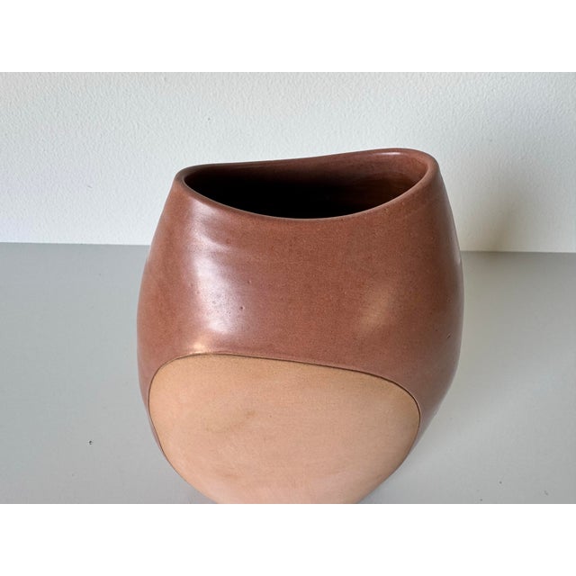 1980's Vintage Organic Studio Pottery Vase – Signed | Chairish