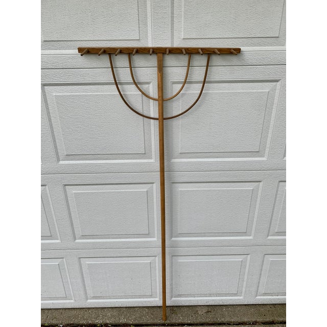 Antique Early 20th Century Hand Made Wooden Hay Rake | Chairish