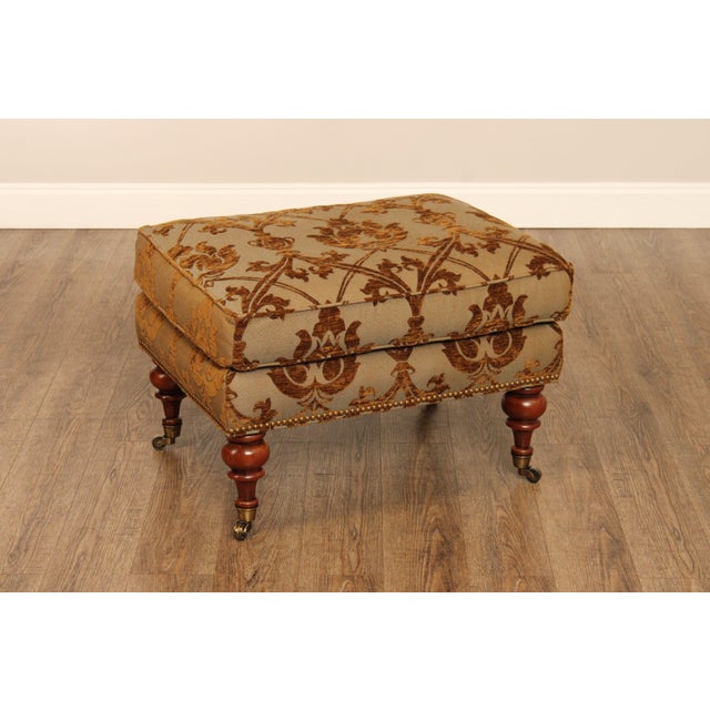 Early 21st Century E.J. Victor Tufted 'Kensington' Wing Chair & Ottoman ...