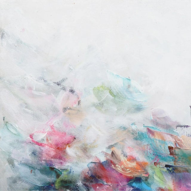 Emotions in Color - Colorful Blue Teal Abstract Floral Painting ...