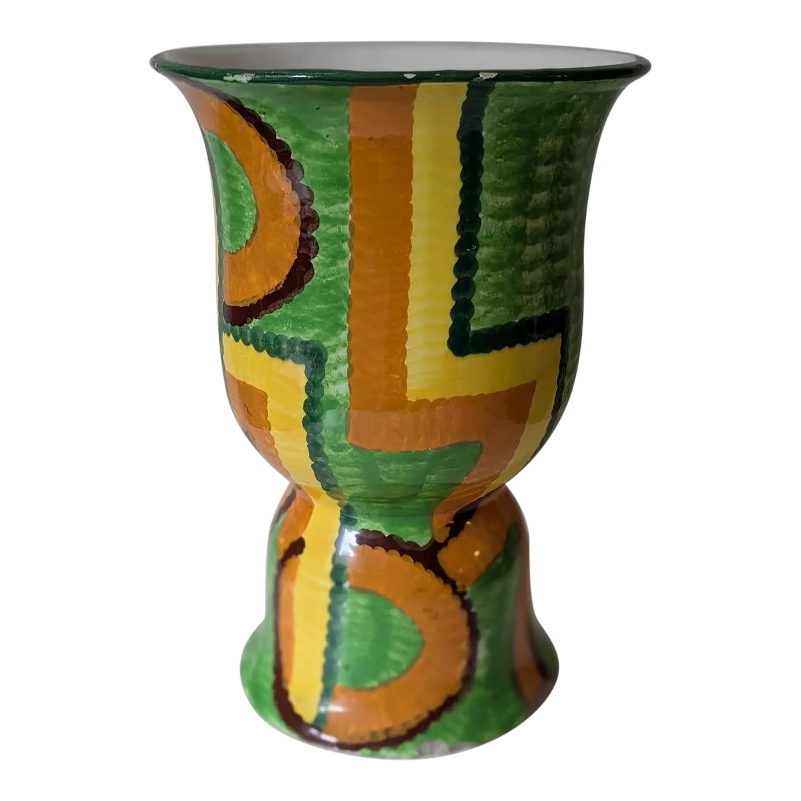 Large Modernist Vase by Eva Zeisel for Schramburg Majolika, Late 1920's ...