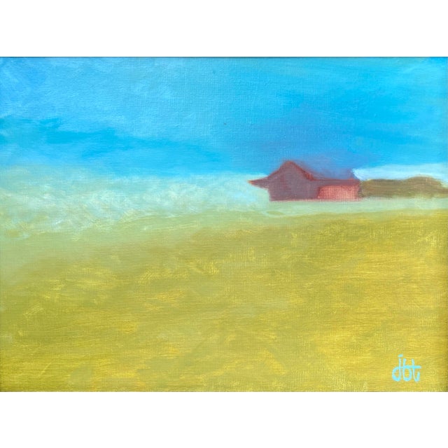 "Haze Over the Red Barn" Expressionist Original Oil Painting by Jenny Turner | Chairish