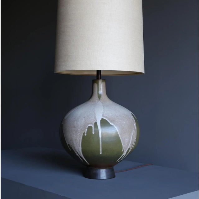 Large Scale David Cressey "Flame Glaze" Ceramic Lamp, Circa 1970 | Chairish