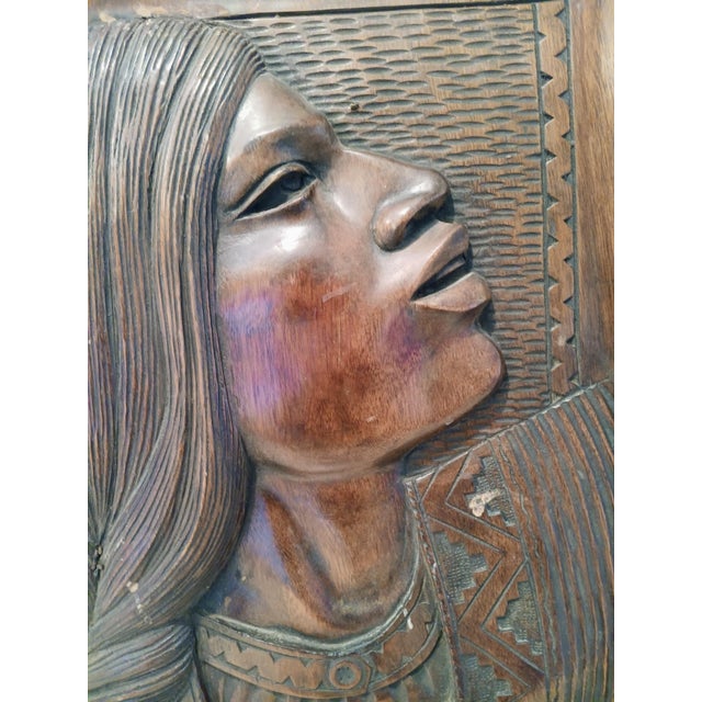 Early 20th Century Vintage Hand Carved Bas Relief Portraits of a Man ...