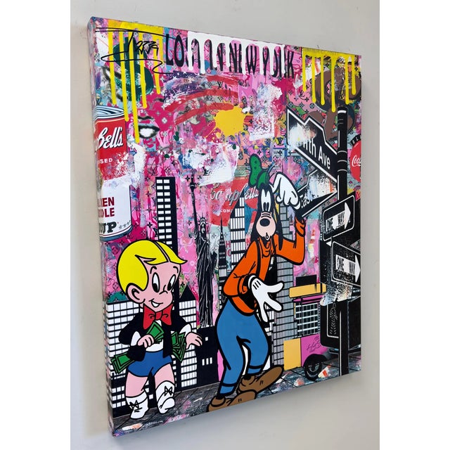 Pop Art Jozza "Lost in New York" Original Acrylic on Canvas, Signed ...
