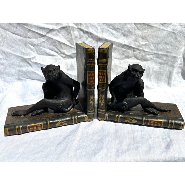 Monkey Bookends-A Pair | Chairish
