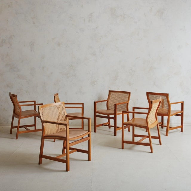 Cane Dining Chair by Rud Thygesen and Johnny Sorensen for Botium 1980s ...