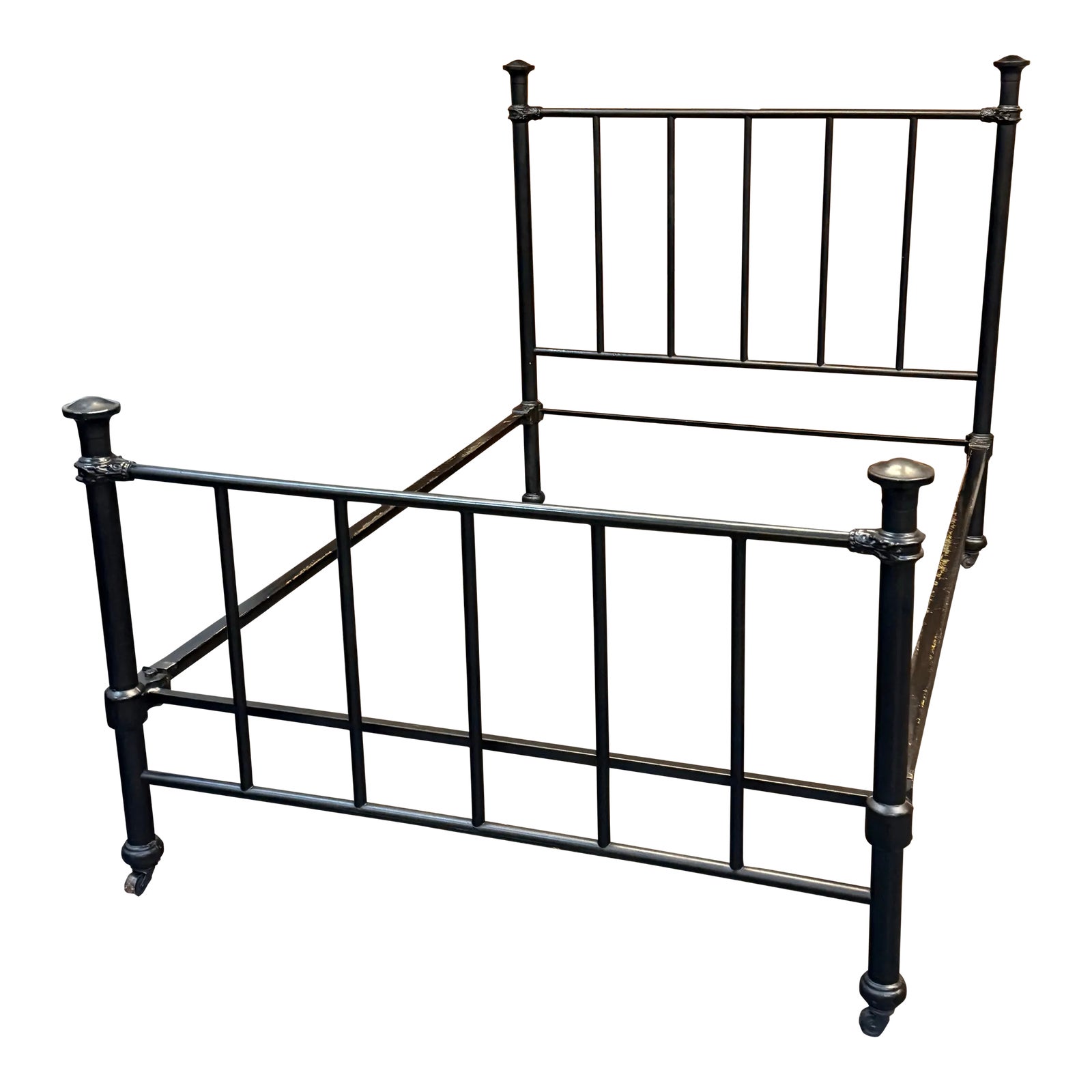 Queen Size Antique Iron Rod Bed Frame | Chairish