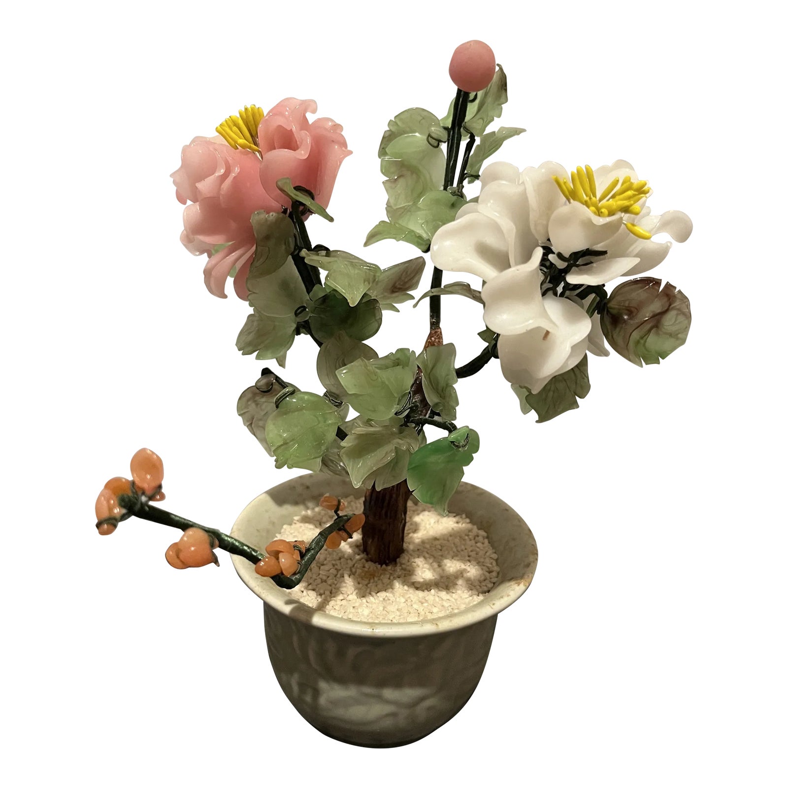 Early 20th Century Gem Peony Bonsai Tree | Chairish