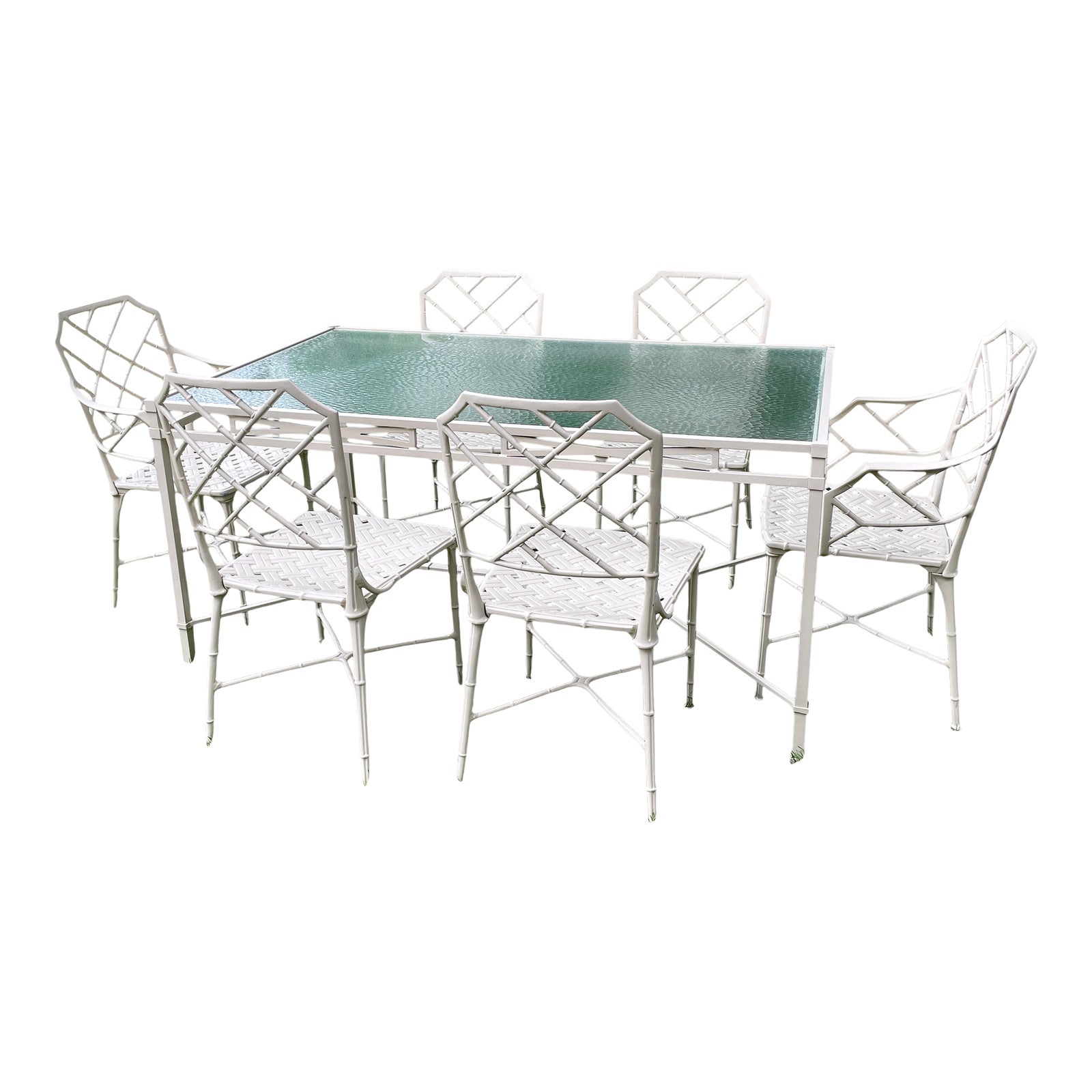 1980s Brown Jordan Calcutta 7-Piece Dining Set | Chairish