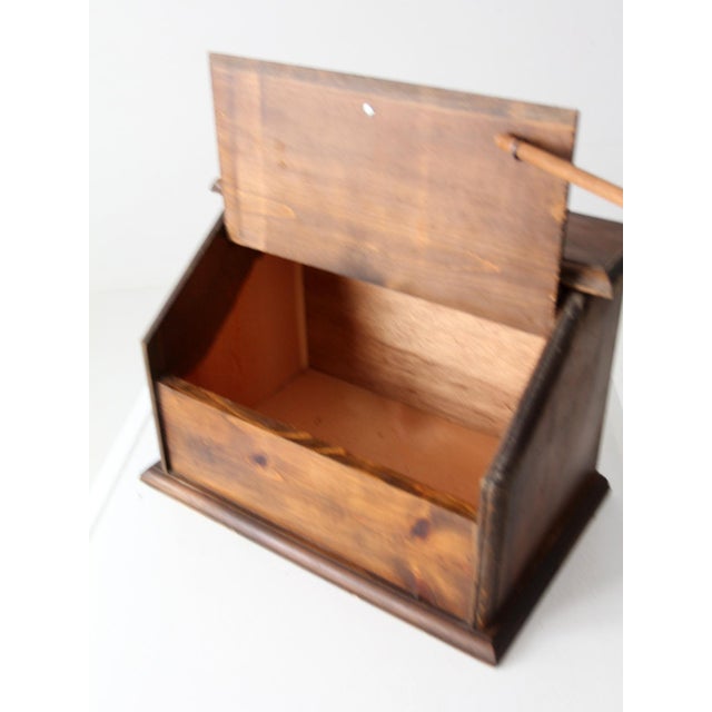 Vintage Wooden Bread Box | Chairish