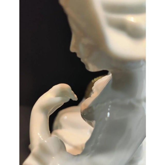 1920s Mottahedeh White Glazed Porcelain French Maiden Sweetmeat Basket ...