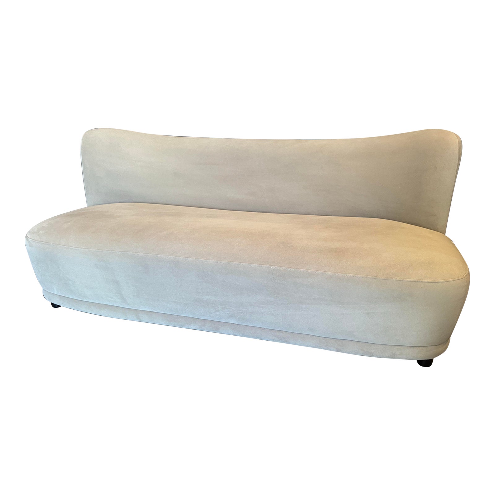 West Elm Mella Sofa in Performance Velvet, Clay | Chairish