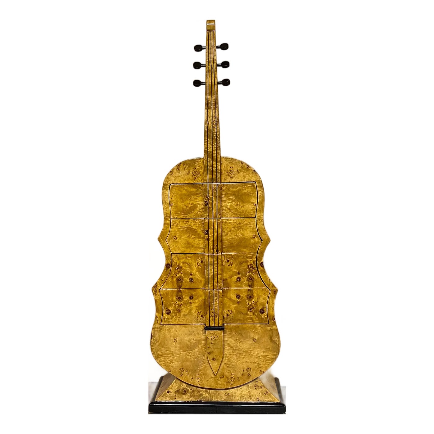 1930s Art Deco Cello Commode Cabinet | Chairish