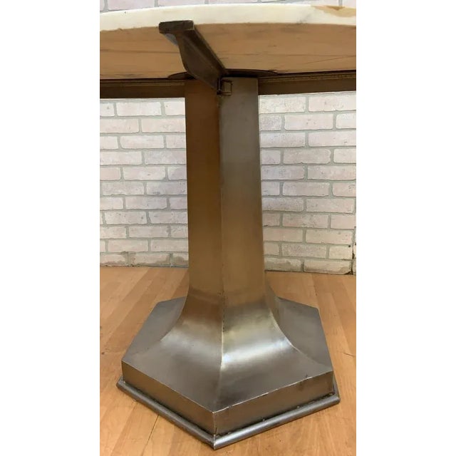 Mid 20th Century Mid Century Modern Structural Metal Octagonal Pedestal ...