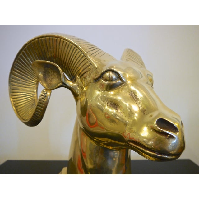 Monumental Brass Rams Head | Chairish