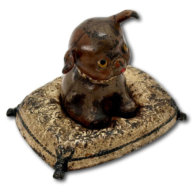 Rare Antique Hubley Mfg. Co. Model #32 "Fido on Pillow" Puppy Dog Cast ...