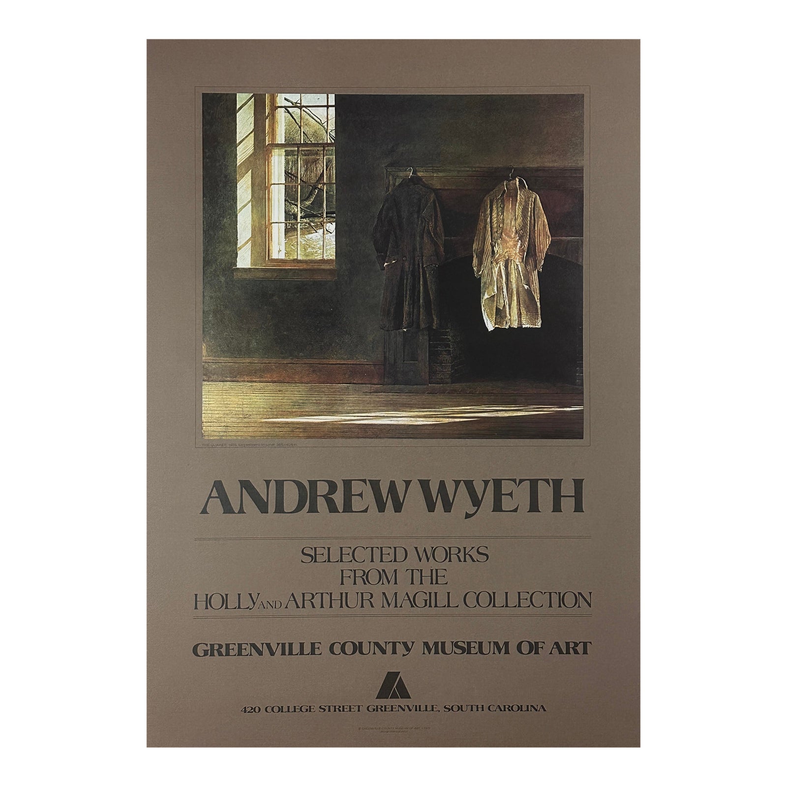 Rare Vintage 1979 Andrew Wyeth Greensville, Nc Exhibition Print | Chairish