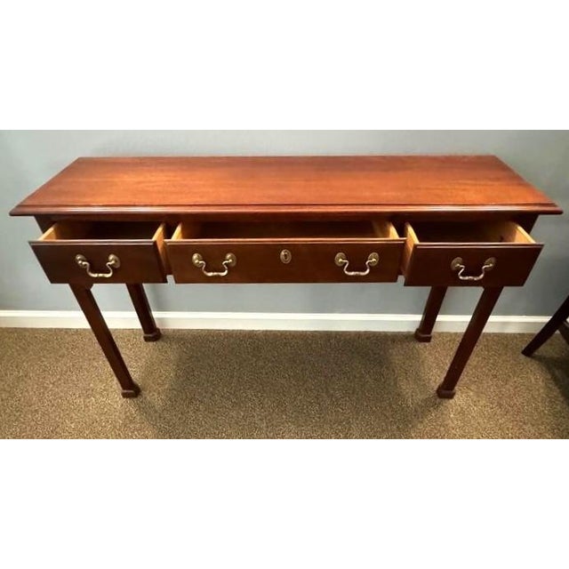 Vintage Link Taylor Heirloom Solid Mahogany 3 Drawer Georgian Console ...