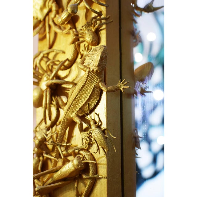 #21st Century Oversized 'Jungle' Mirror With Reptils by Diane Grant ...