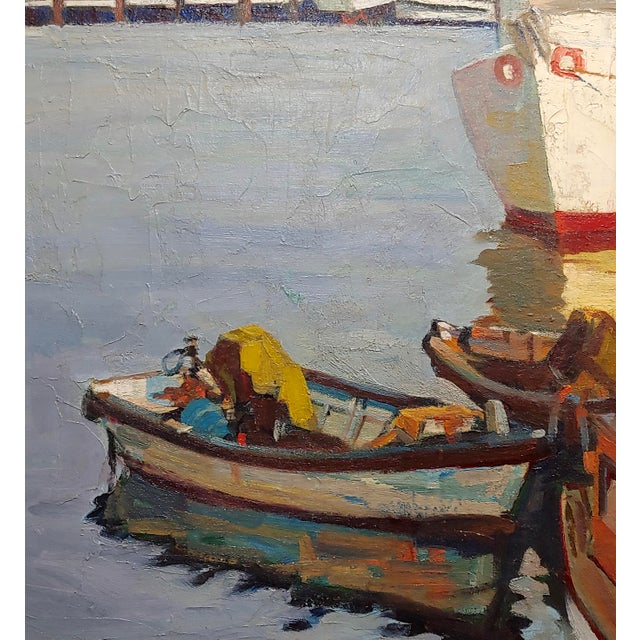 Robert Caples - Fishing Boats - Oil Painting | Chairish