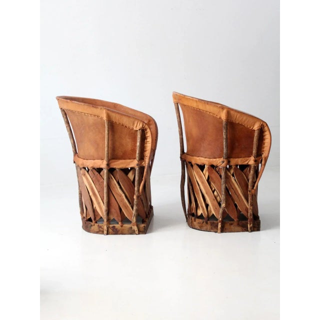 Vintage Mexican Equipale Chairs Pair | Chairish